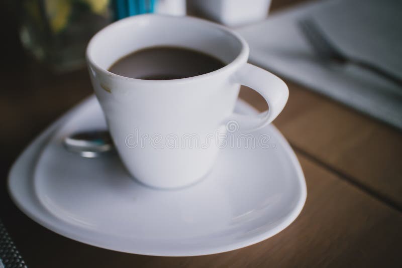 A Cup of Coffee with Coffee Stain on a Cup with Shallow Depth of Stock ...