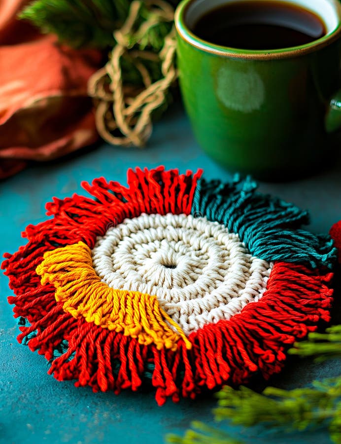 Crochet Pattern Coffee Cup Coasters Free Stock Photos - Free & Royalty ...