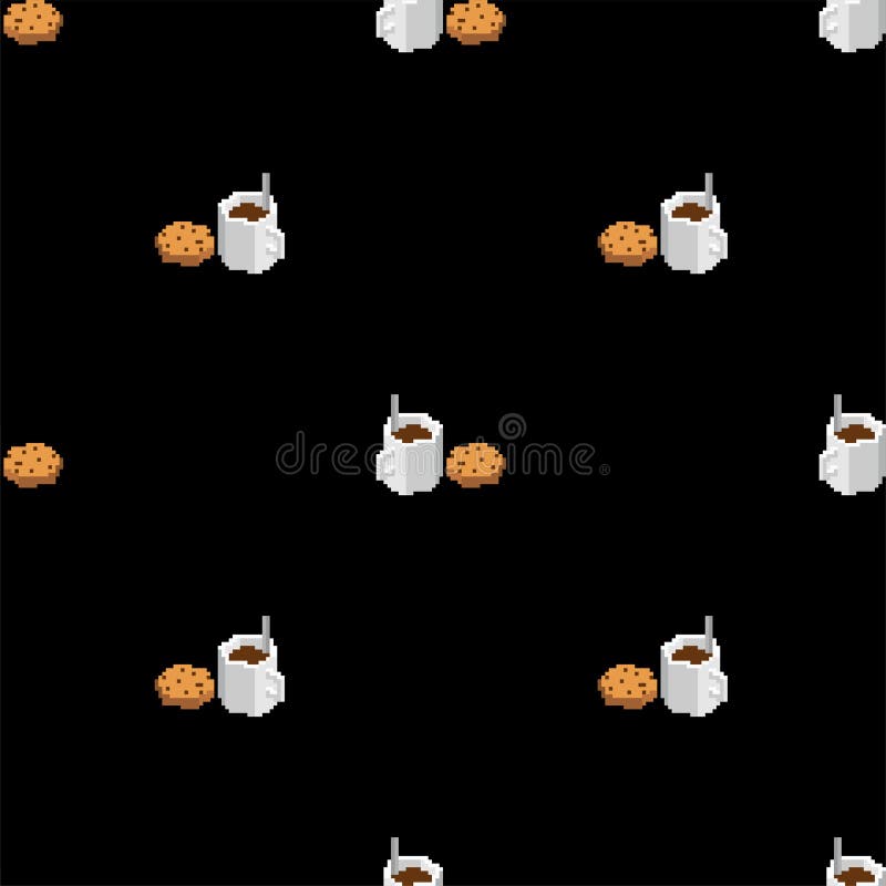 Cookies Pixel Art. 8 Bit Food Stock Vector - Illustration of tasty ...