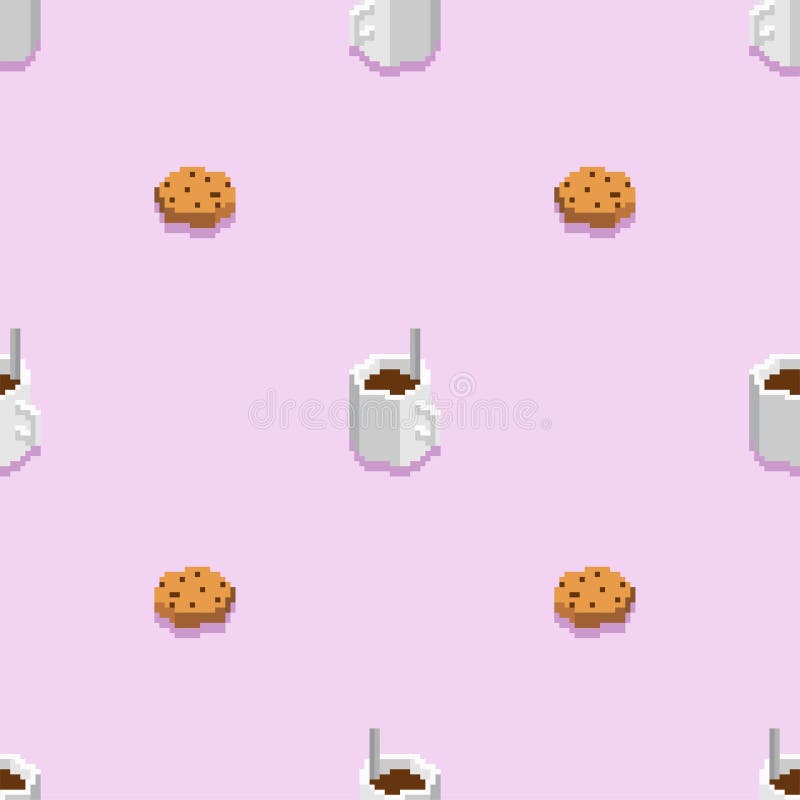 Cookies Pixel Art. 8 Bit Food Stock Vector - Illustration of background ...