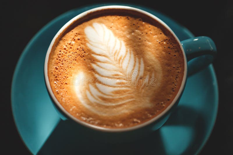 Cup of coffee with cream stock photo. Image of cafe, liquid - 53499100