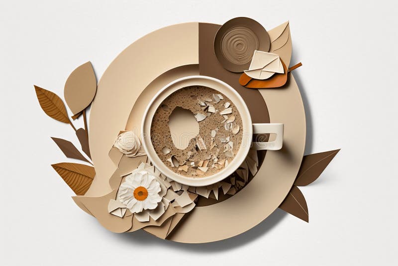 Cup of coffee stock image. Image of papercut, paper - 268281965