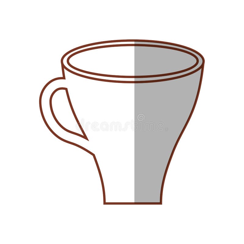 Cup coffee drink shadow stock illustration. Illustration of caffeine ...