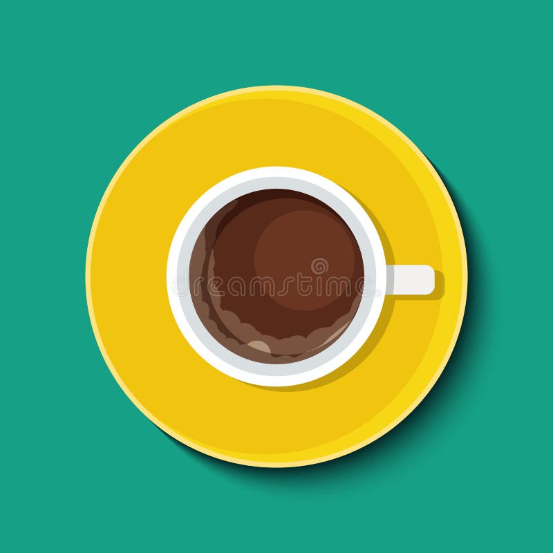 Coffee Cup Saucer Top View Stock Illustrations – 9,933 Coffee Cup ...