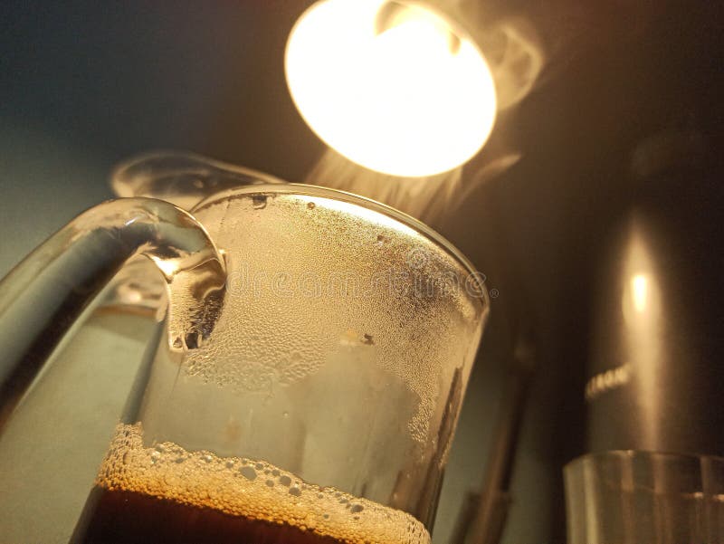 A cup of coffee. stock photo. Image of droplets, coffee - 193268638