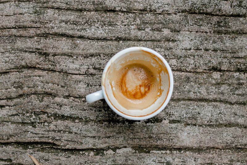 A cup of coffee is gone. stock photo. Image of espresso - 132832402