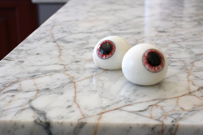 A Cup of Coffee with Googly Eyes on a Marble Countertop Stock Image ...