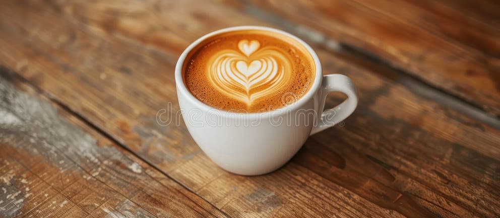 Cup of Coffee with Heart Design Stock Image - Image of coffee, barista ...