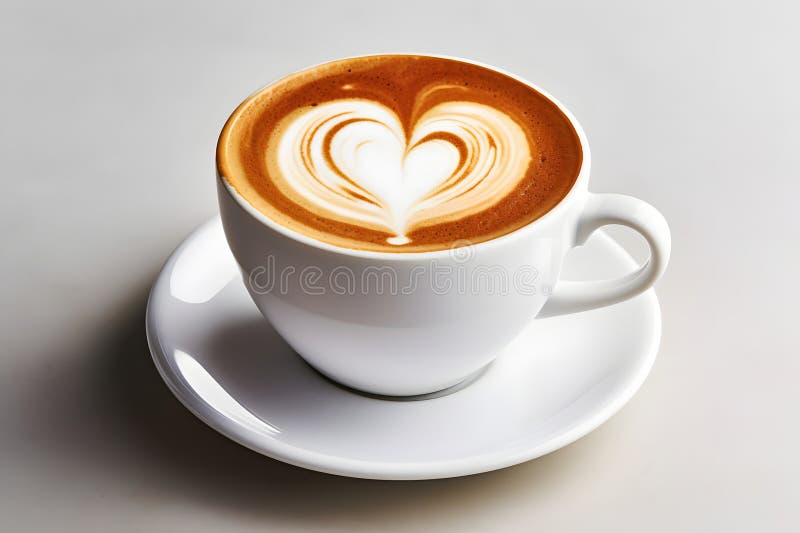 Cup of Coffee with Heart. Generative AI Stock Illustration ...
