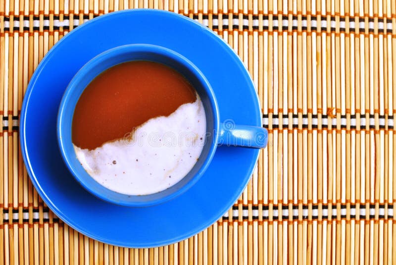 Cup of coffee with milk stock image. Image of brew, design - 15754075