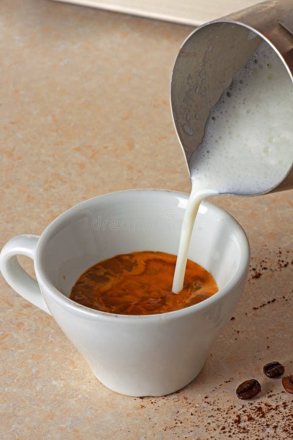 Cup of coffee with milk stock photo. Image of coffee - 239643680