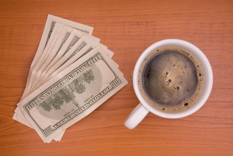 Money, Cup and Coffee Grains Stock Photo - Image of life, money: 1696944