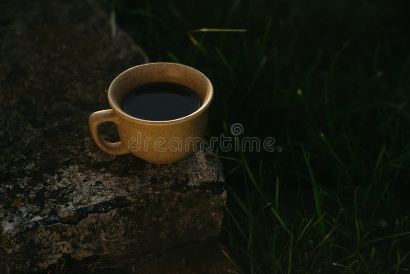 Cup of Coffee in the Morning. Espresso Coffee Stock Image - Image of ...