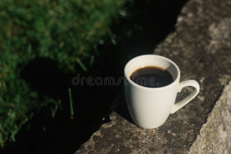 Cup of Coffee in the Morning. Espresso Coffee Stock Photo - Image of ...