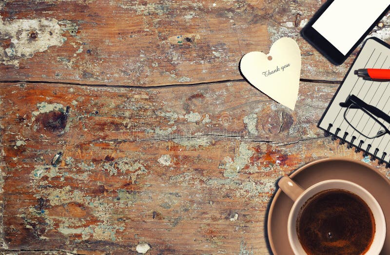 Cup of coffee with objects stock photo. Image of caffeine - 63062972