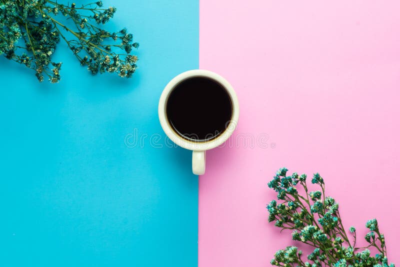 Cup Coffee Pastel Tone Color Background Stock Photo - Image of black ...