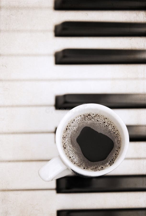 Coffee and music stock photo. Image of roll, break, string - 31572950