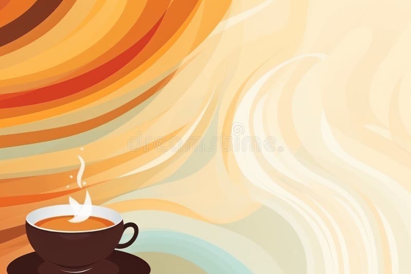 Cup of Coffee Poster Design Abstract Background Stock Illustration ...