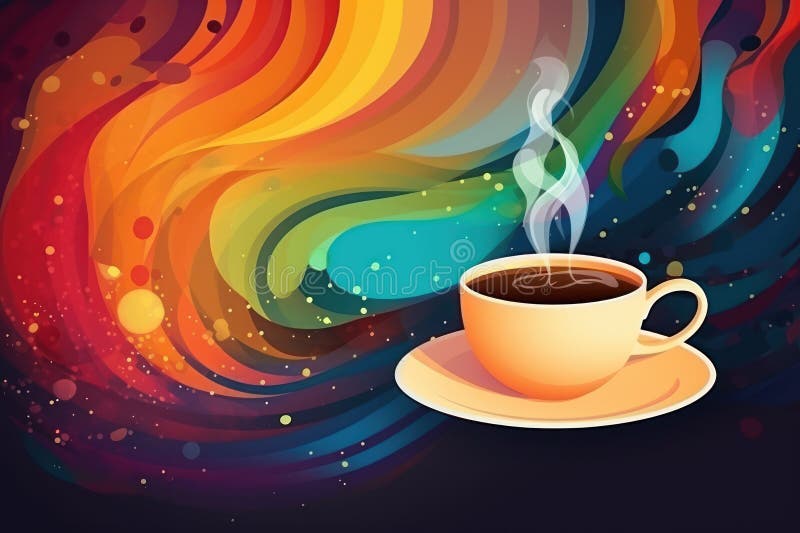 Cup of Coffee Poster Design Abstract Background Stock Illustration ...