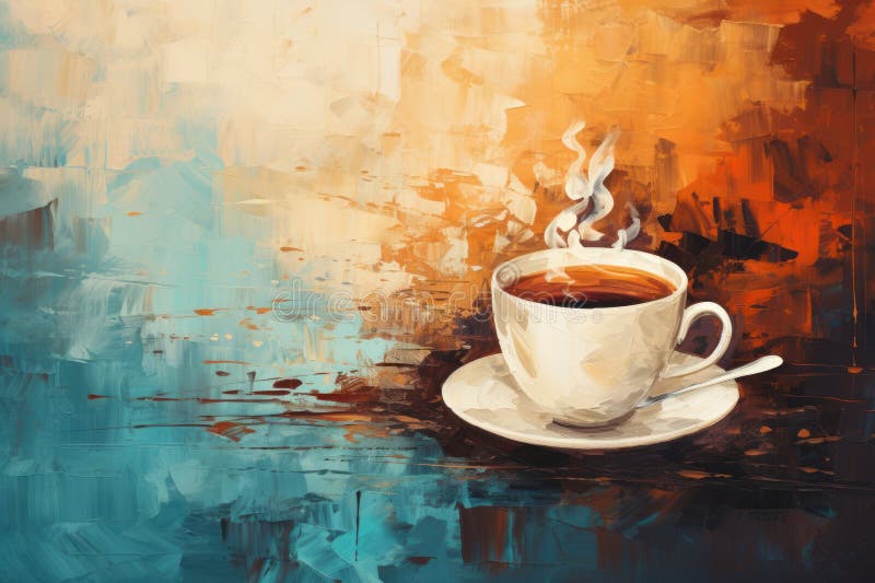 Cup of Coffee Poster Design Abstract Background Stock Illustration ...