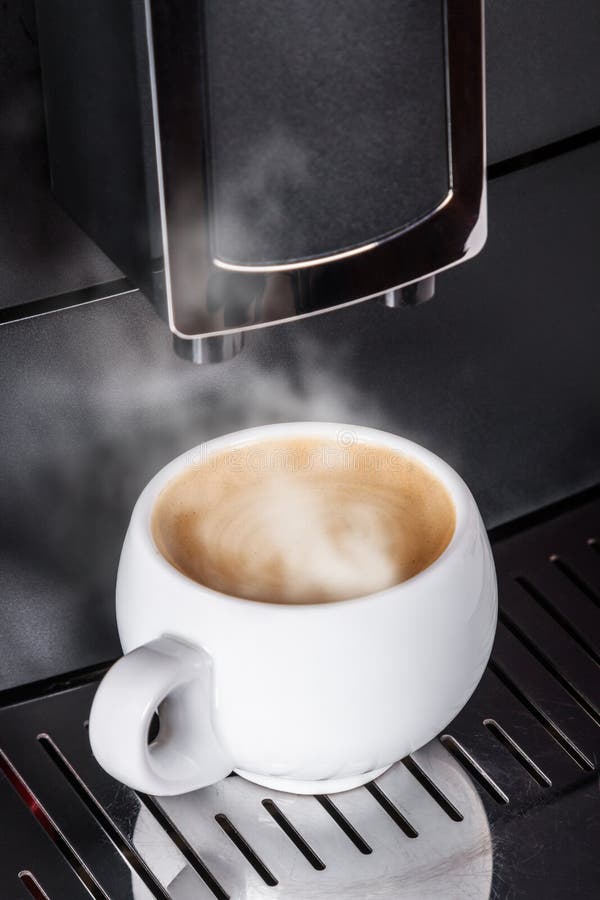 Cup of Coffee Prepared on the Coffee Machine Stock Image - Image of ...