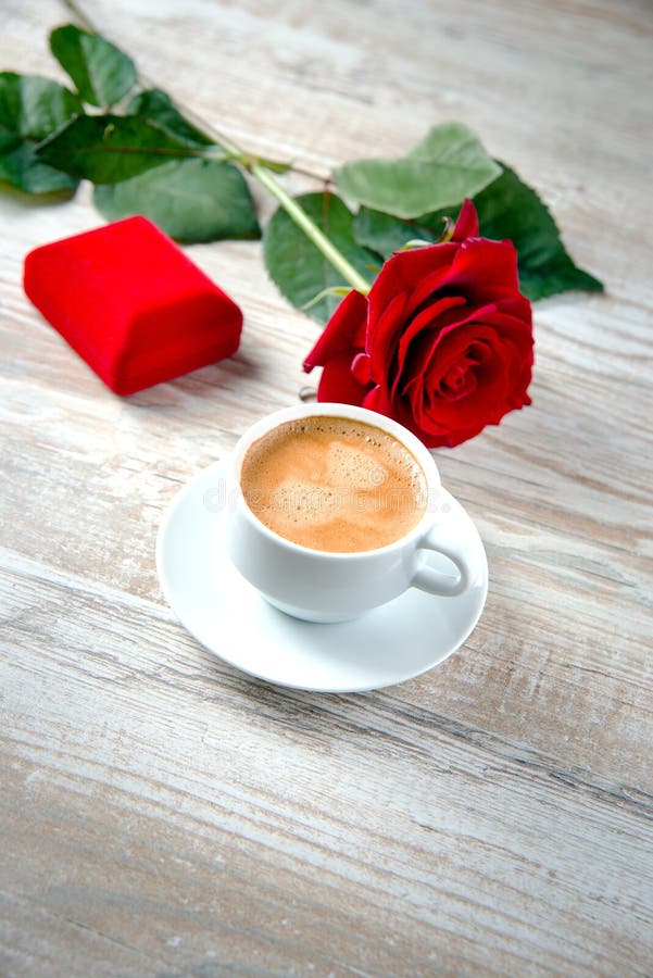Cup Coffee Red Roses Stock Photos - Download 1,718 Royalty Free Photos