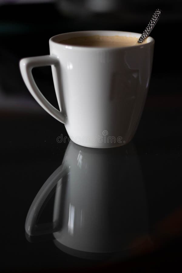 Cup of Coffee with Reflection Stock Image - Image of morning ...