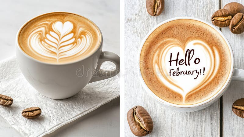 A Cup of Coffee Rests beside a Napkin Featuring the Text Hello ...