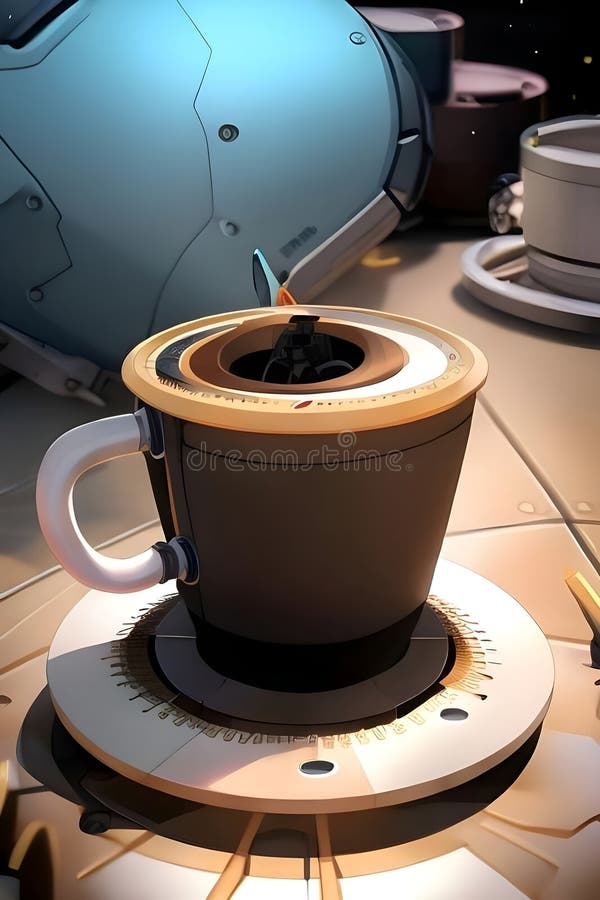 The Cup of Coffee Robot Metal Design AI Model is an Artificial ...