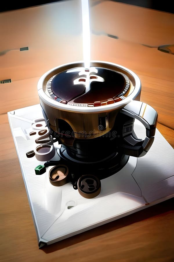 The Cup of Coffee Robot Metal Design AI Model is an Artificial ...