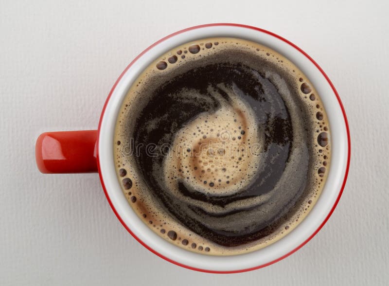 Cup Of Coffee Shot From Above Stock Photos - Image: 14255693