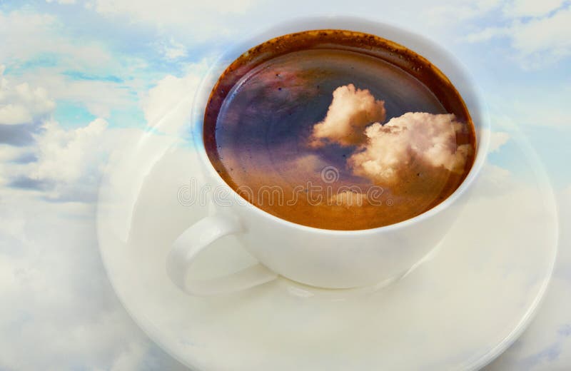 Coffee in clouds stock photo. Image of mugs, clouds, cups - 20990492