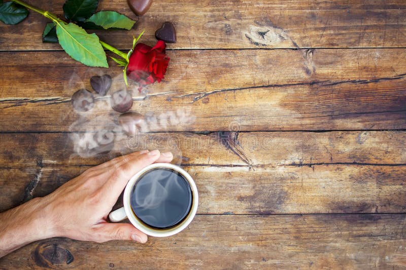 A Cup of Coffee and a Smoke Good Morning. Stock Image - Image of foam ...