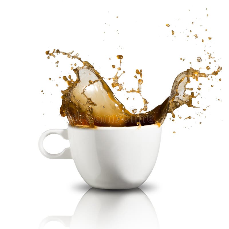 Cup of Coffee Splash stock image. Image of caffeine, mocca - 51916061