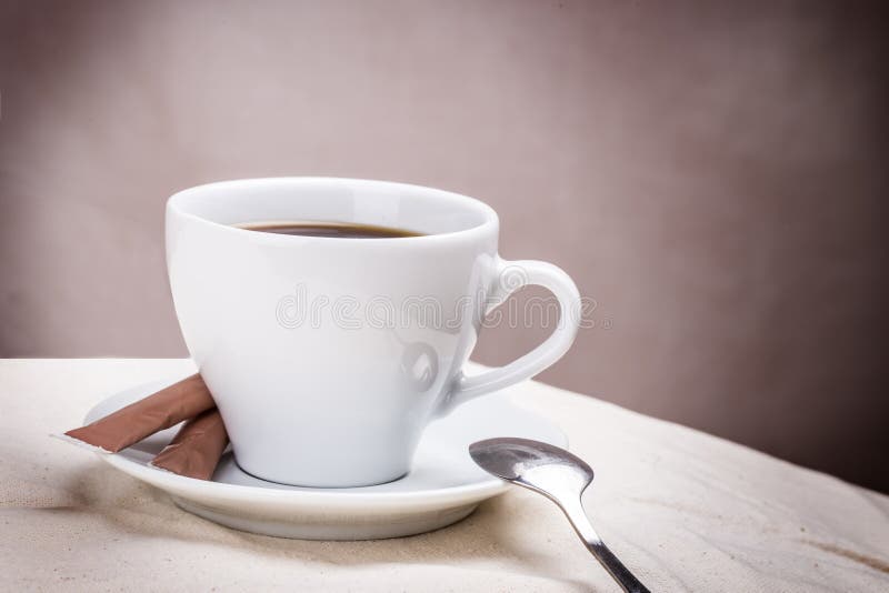 Coffee in Mug with Spoon. Food. Stock Image - Image of food, spoon ...