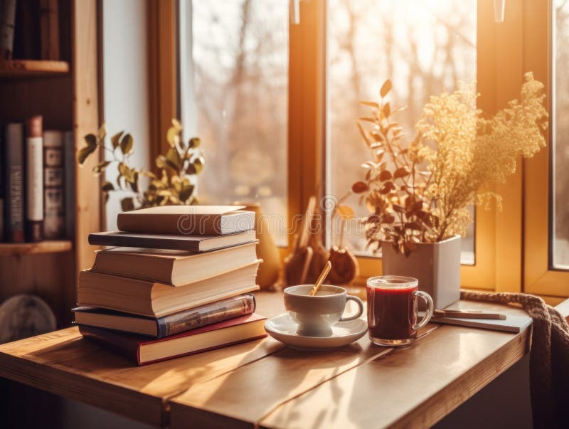 Cup Coffee Stack Books Stock Illustrations – 629 Cup Coffee Stack Books ...