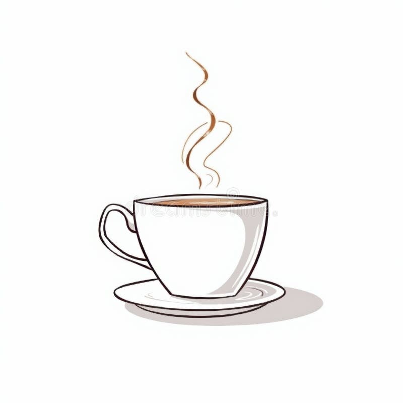 A Cup of Coffee with Steam stock illustration. Illustration of comfort ...