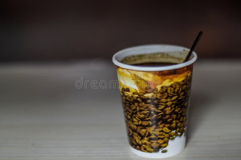 A Cup of Coffee on the Table Stock Photo - Image of drink, coffee ...