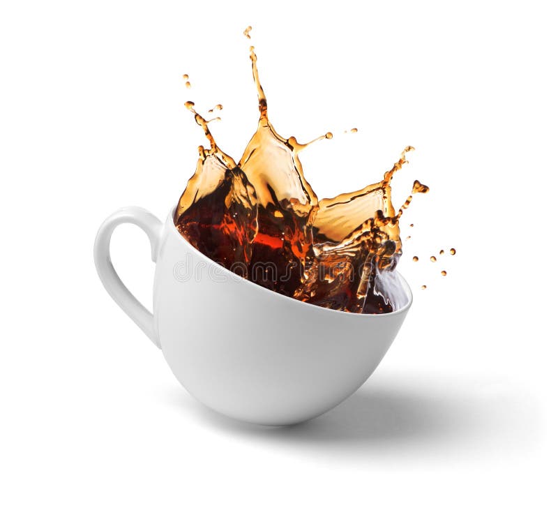 A Cup of Coffee, Tea, Splashes Stock Image - Image of freeze, motion ...