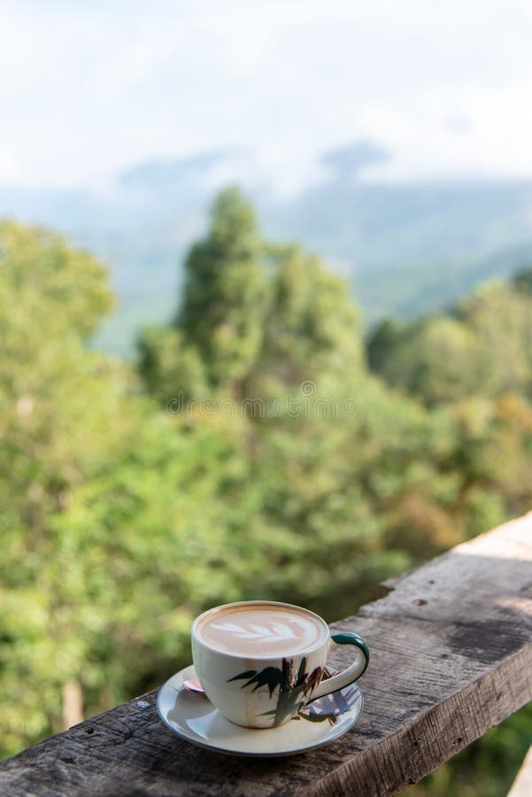 Cup of Coffee on the Terrace Stock Image - Image of drink, fresh: 201923963