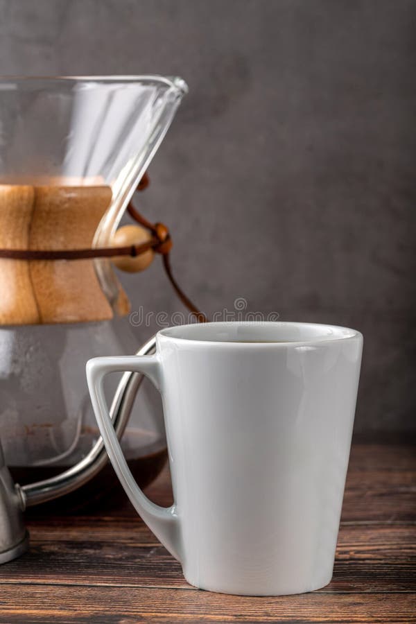 A Cup of Coffee and Third Generation Pour Over Coffee Brewing Equipment ...