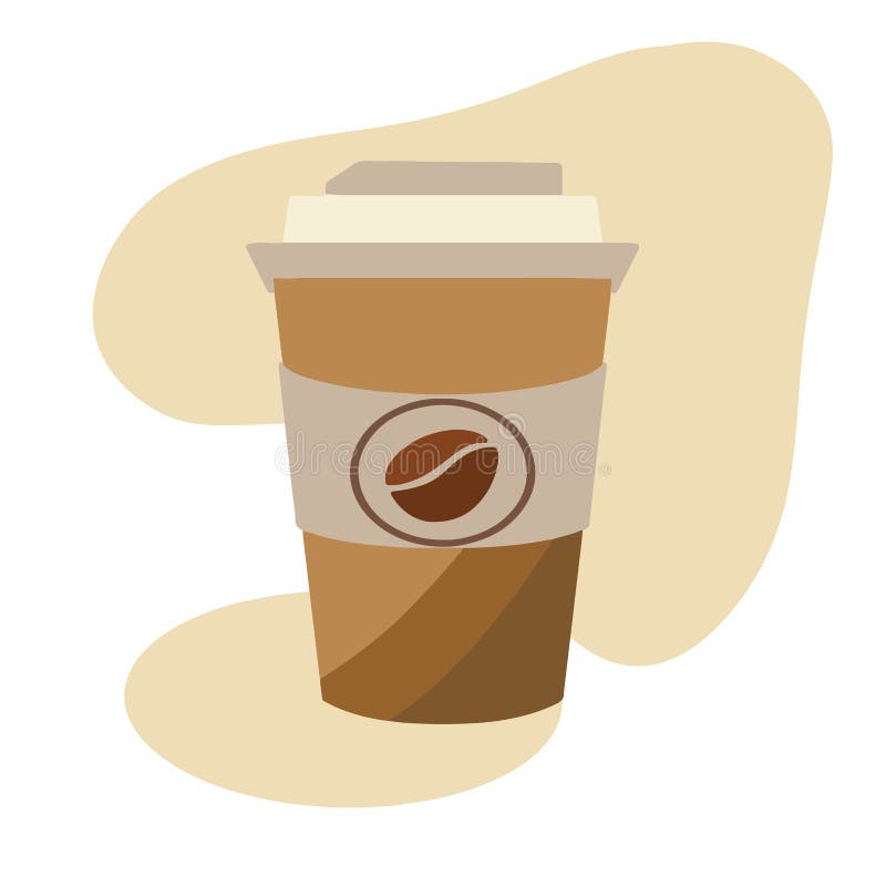A Cup of Coffee To Take Away . Stock Vector - Illustration of coffee ...