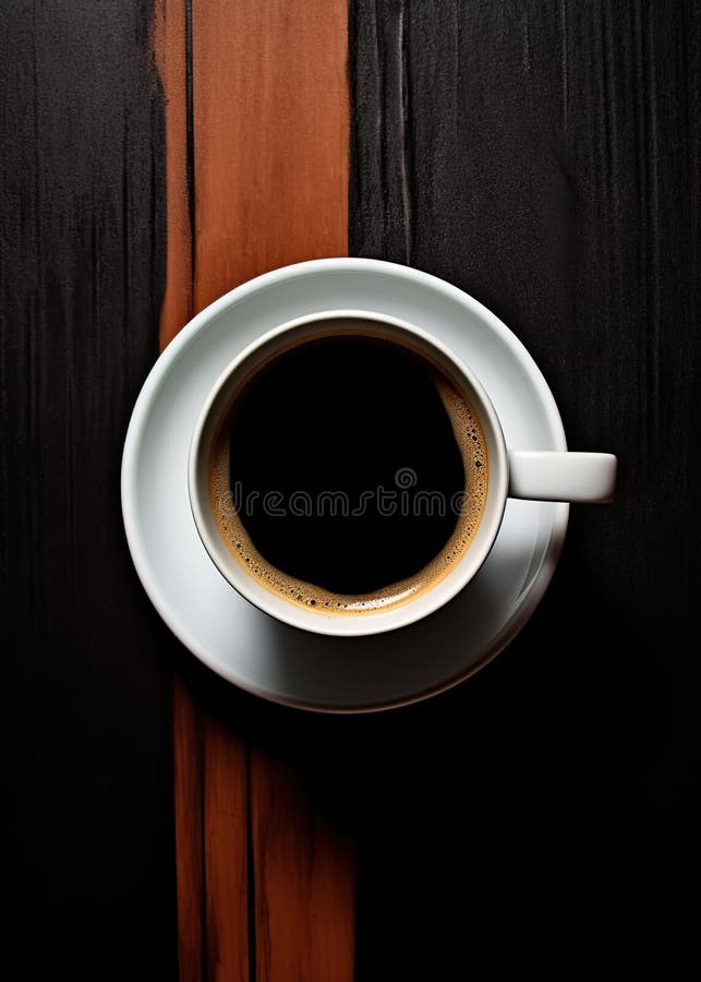 Cup of Coffee. Top View, Flat Lay. Empty Space To Add Text or Logo. Ai ...
