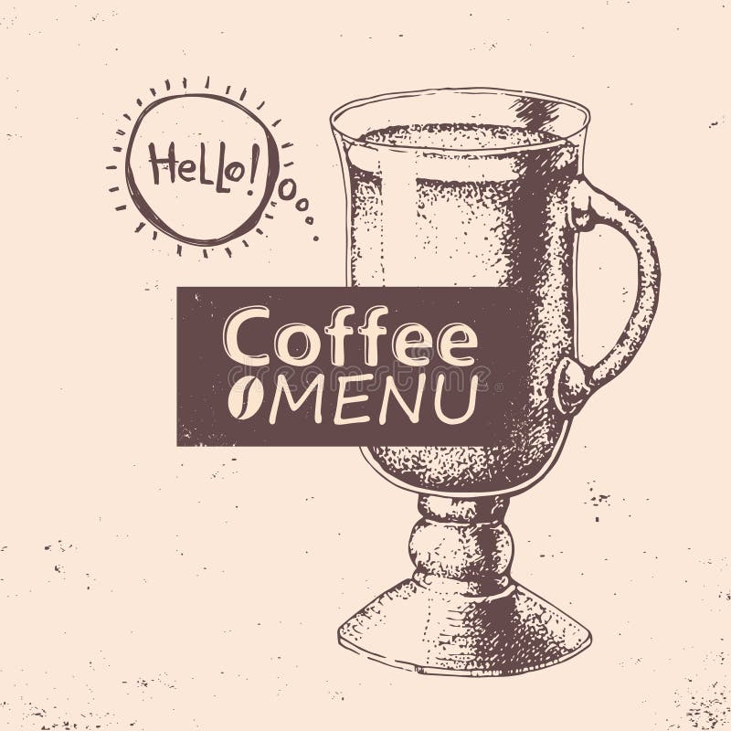 Cup of Coffee. Vector Illustration. Menu Design Stock Vector ...