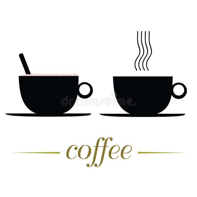Coffee Cup Cartoon Black White Stock Illustrations – 9,775 Coffee Cup ...