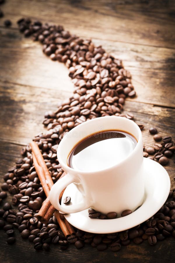 Cup of Coffee in Warm Lighting. Stock Image - Image of delicious, drink ...