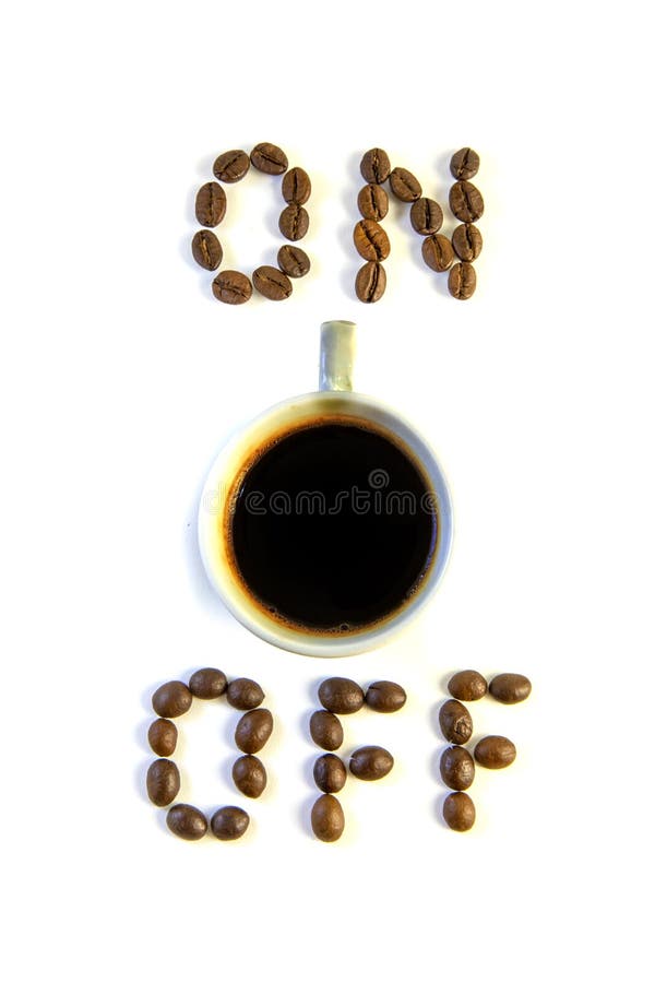Cup of Coffee on White Desk, Switched on, Concept Stock Image - Image ...