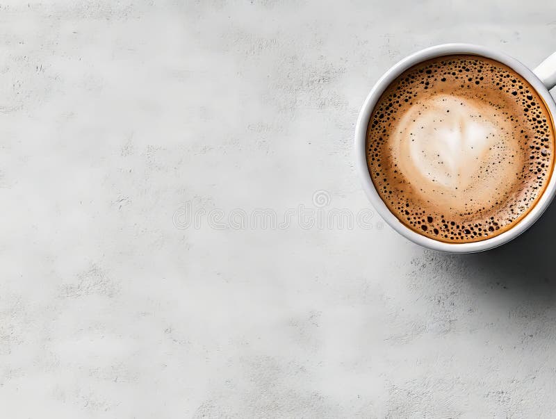 A Cup of Coffee on a White Surface Stock Image - Image of brown ...