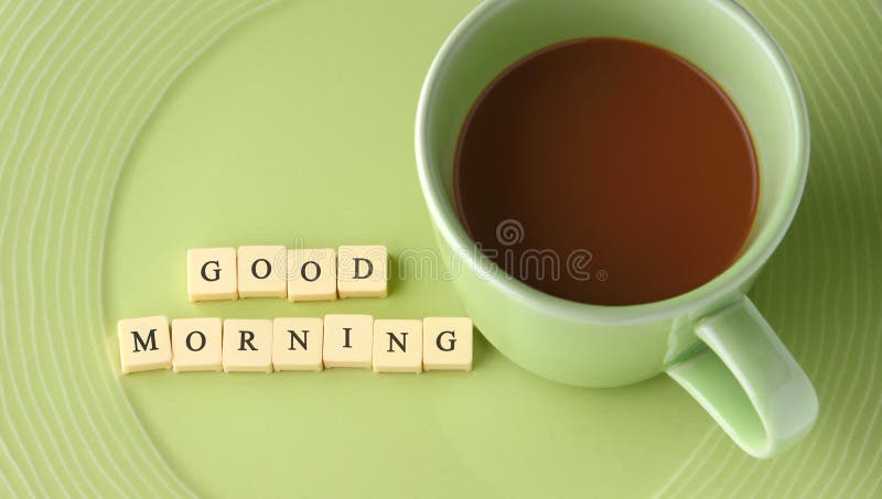Cup of Coffee with Words Good Morning Stock Image - Image of drink ...