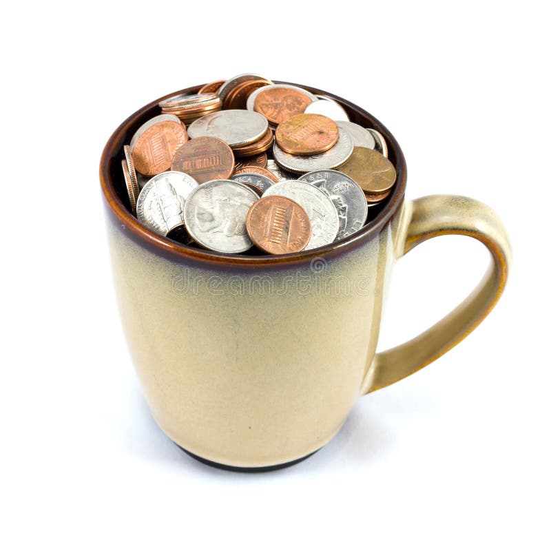 Cup of Coins stock photo. Image of account, change, banking - 36892366